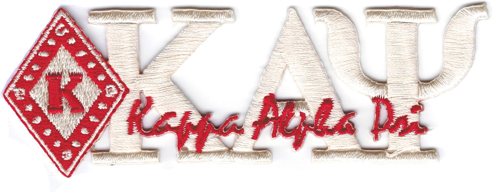 Kappa Alpha Psi Signature Diamond Iron-On Patch [Cream - 1.375"T ...