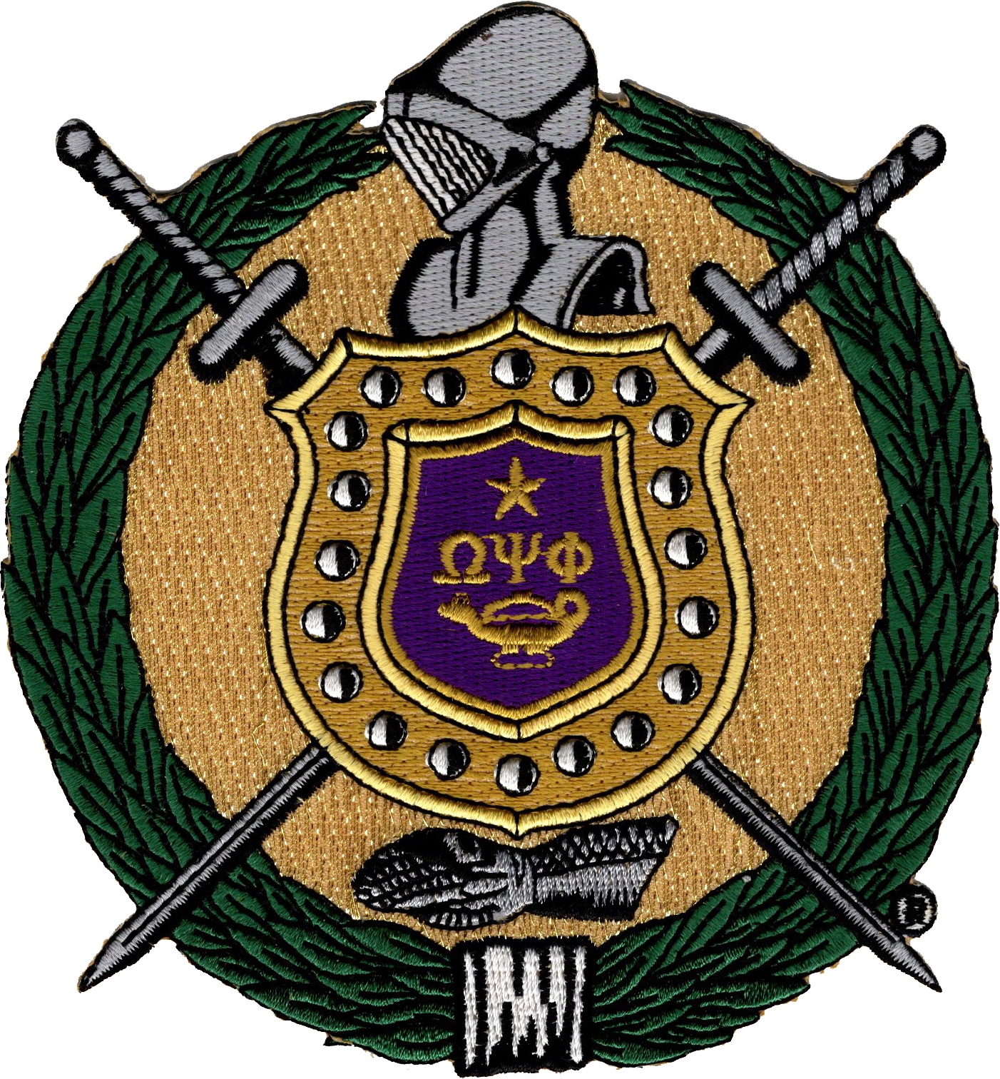 Omega Psi Phi Escutcheon Shield Iron-On Patch | The Cultural Exchange ...