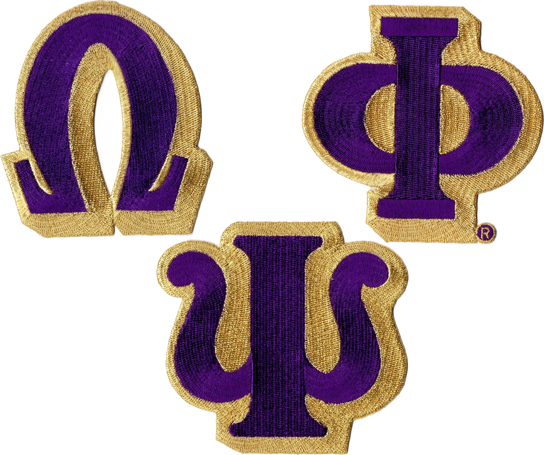 Omega Psi Phi Large Letter Iron-On Patch Set [Purple - 4"] > Product ...
