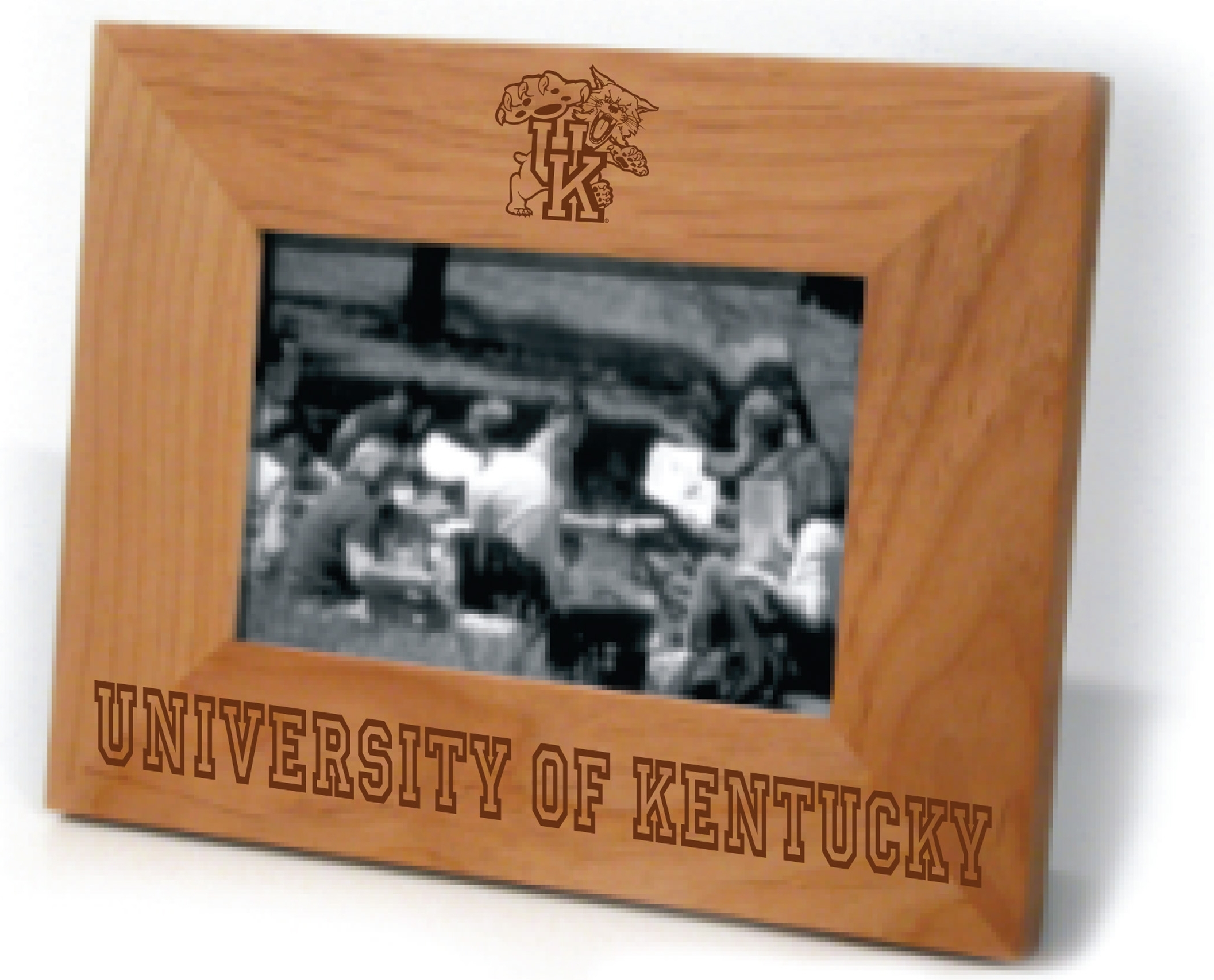 University of Kentucky Laser Engraved Wooden Picture Frame [Brown - 6x4 ...