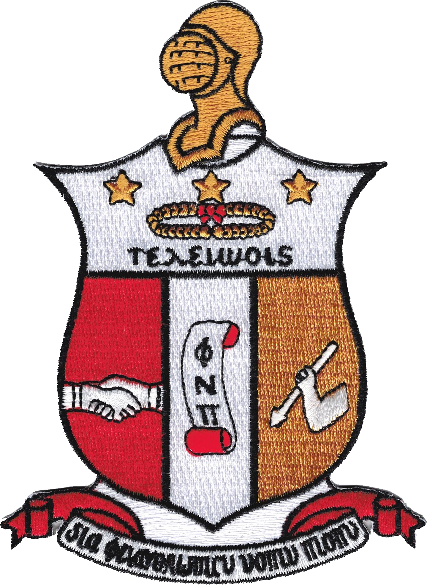 Kappa Alpha Psi Shield Embroidered Iron-On Patch [White - 5"] > Product ...