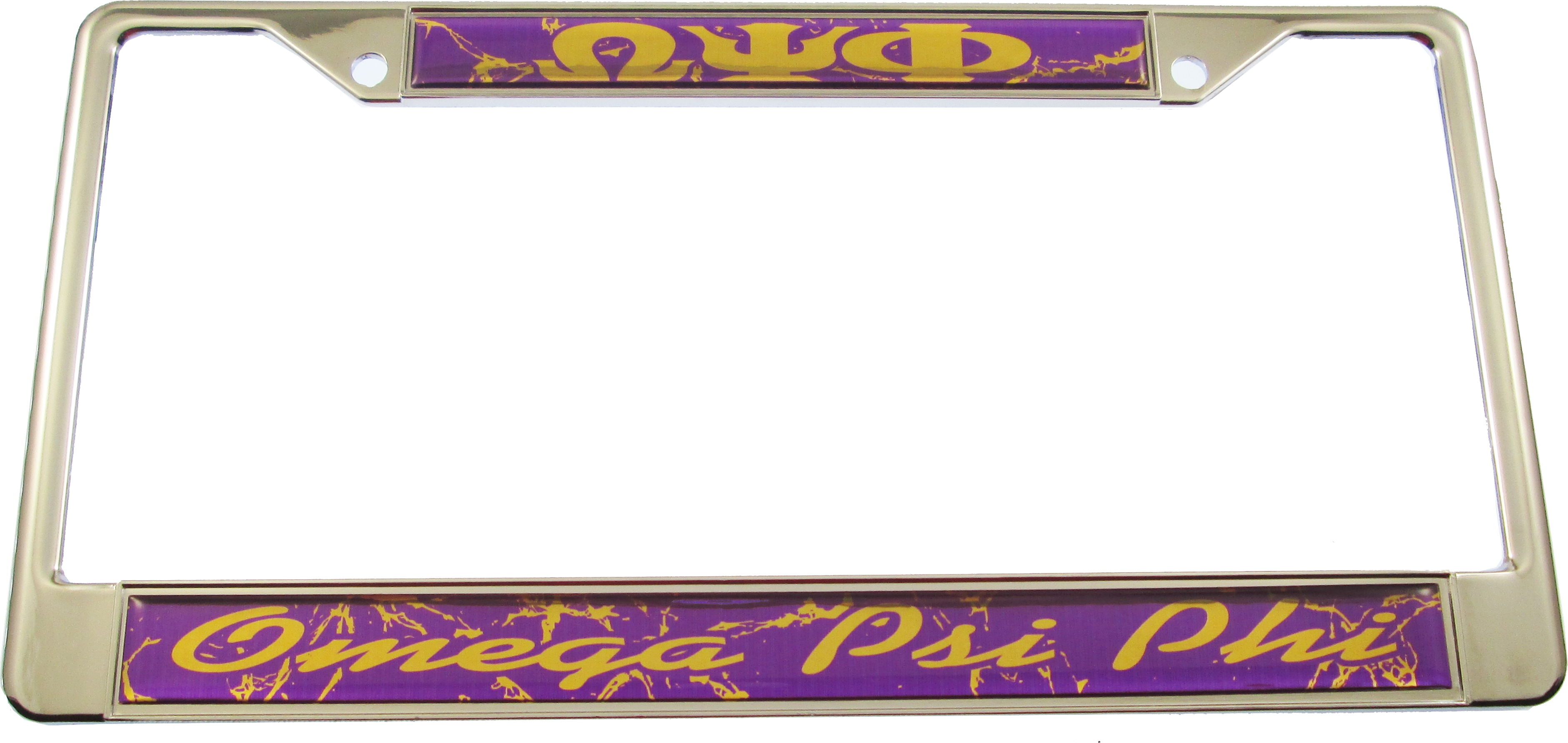 Omega Psi Phi Domed License Plate Frame [Silver - Car/Truck] > Product ...