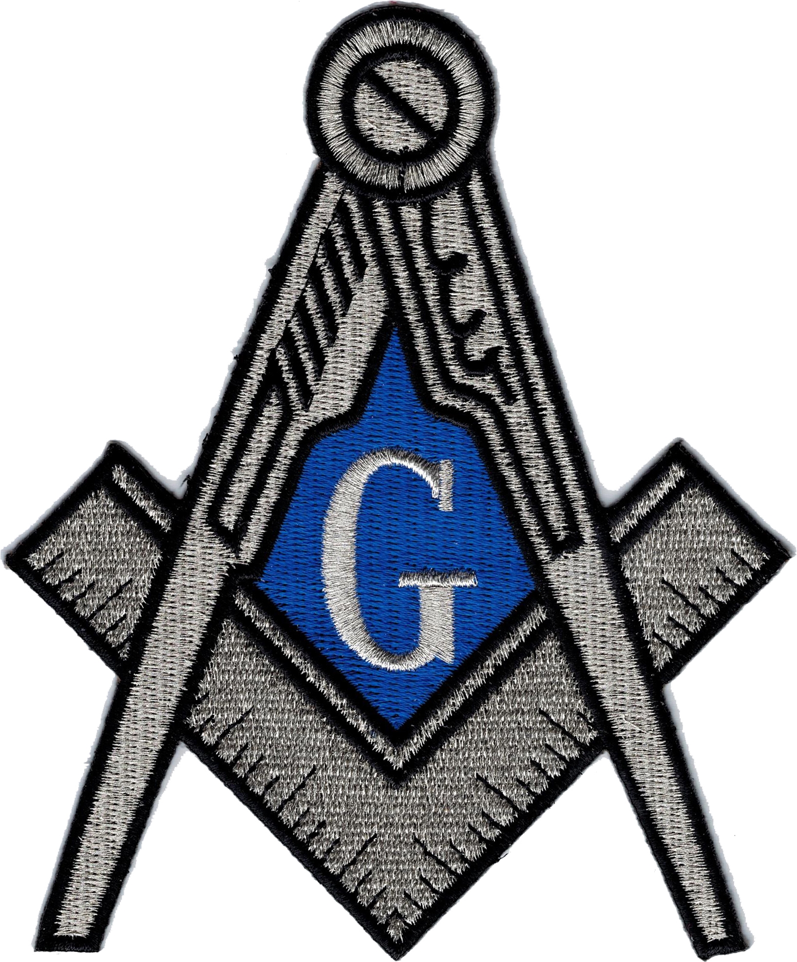 Mason Symbol Iron-On Patch [Silver - 12"] > Product Details | The ...
