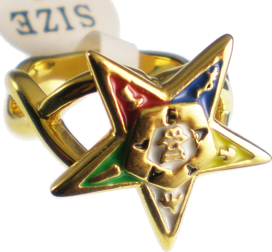 Eastern Star Symbol Ladies Ring [Gold - 8] > Product Details | The ...