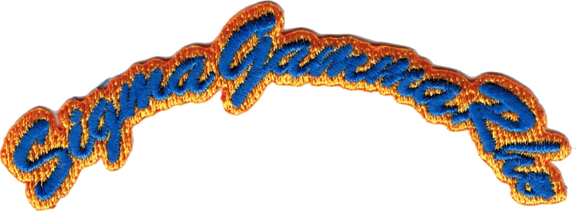 Sigma Gamma Rho Script Mini Rocker Iron-On Patch [Royal Blue - 3.5 ...