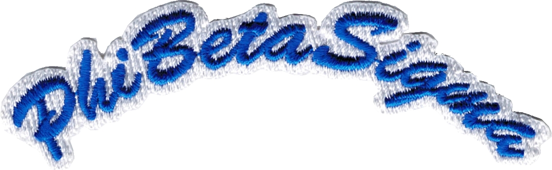 Phi Beta Sigma Script Mini Rocker Iron-On Patch [Blue - 3.5"] > Product ...