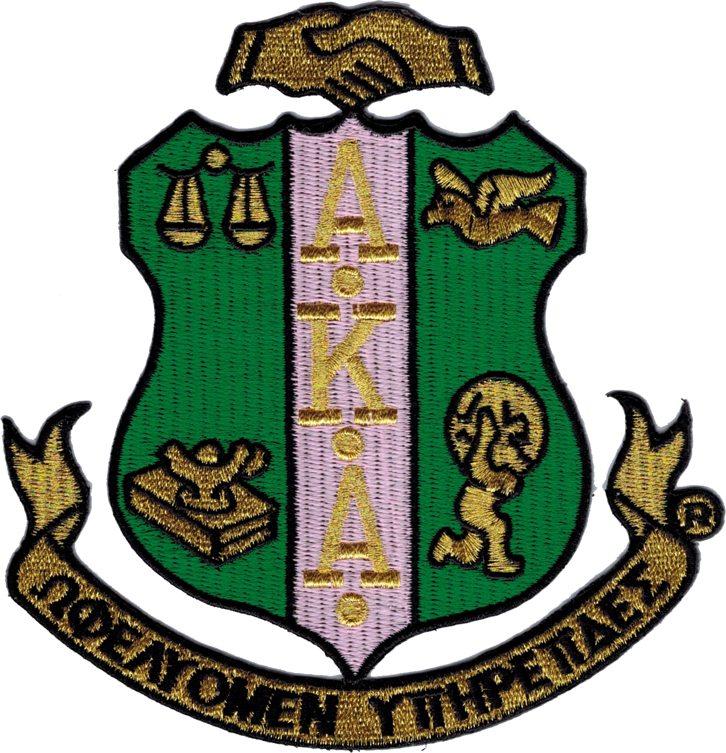 Alpha Kappa Alpha Crest Emblem Iron-On Patch [5"] > Product Details ...