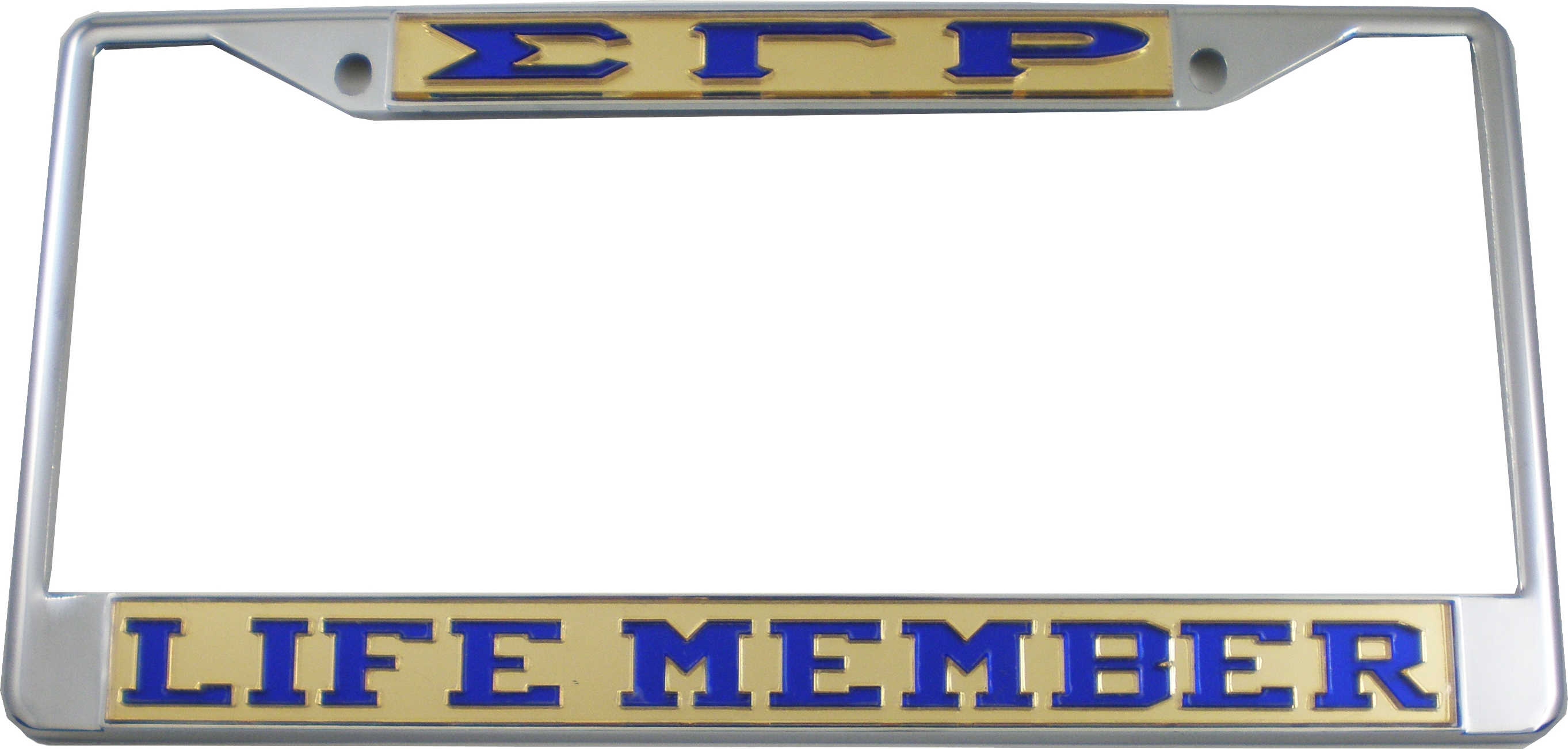 Sigma Gamma Rho Life Member License Plate Frame [Silver Standard Frame ...