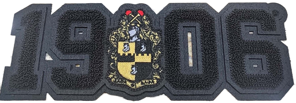 Alpha Phi Alpha Crest Year 1906 Black Series Chenille Iron-On Patch [Black - 11.75"W] > Product ...
