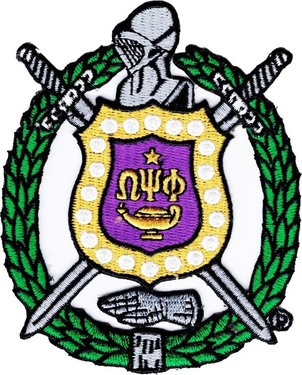 Omega Psi Phi Escutcheon Shield Iron-On Patch [4"] > Product Details ...