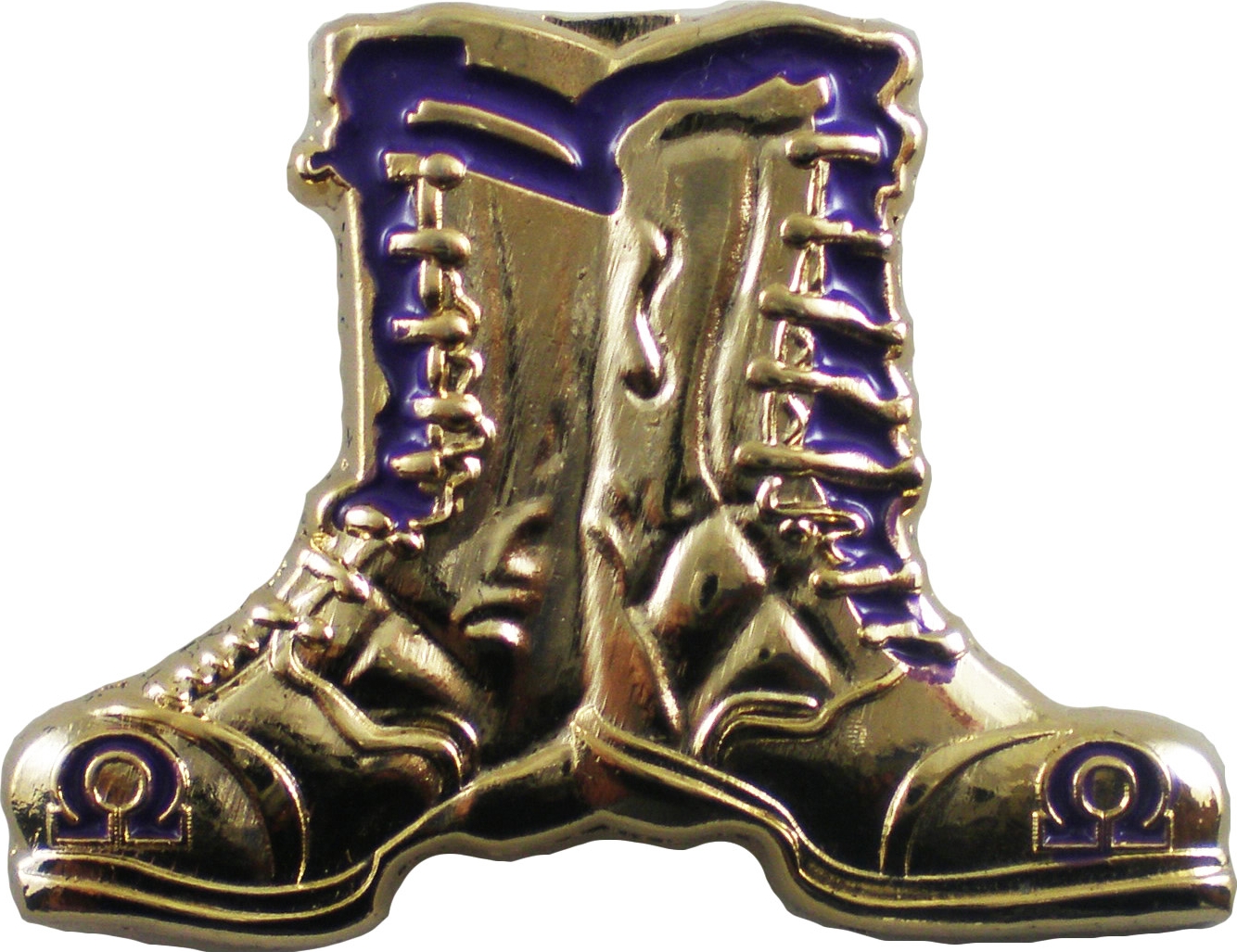 Omega Psi Phi Gold Boots Lapel Pin [Gold - 1.25"] > Product Details ...