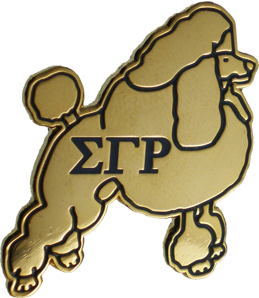 Sigma Gamma Rho Poodle Lapel Pin [Gold - 1"] > Product Details | The ...